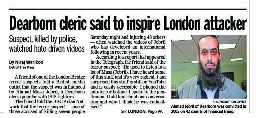 Ahmad Jibril doesn't belong to Dearborn