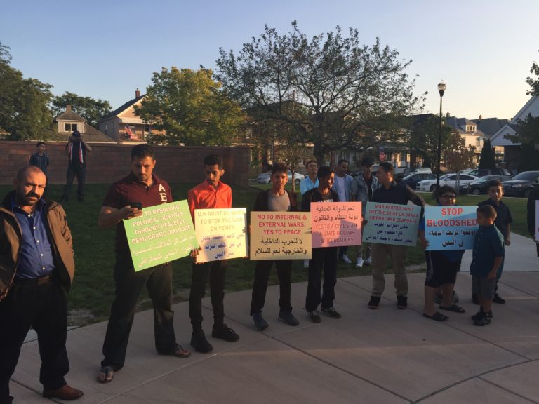 Hamtramck protest, vigil demands end to Yemen war