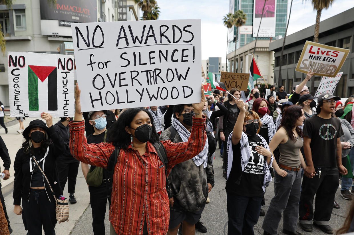Protesters gather in Hollywood calling for permanent ceasefire outside ...