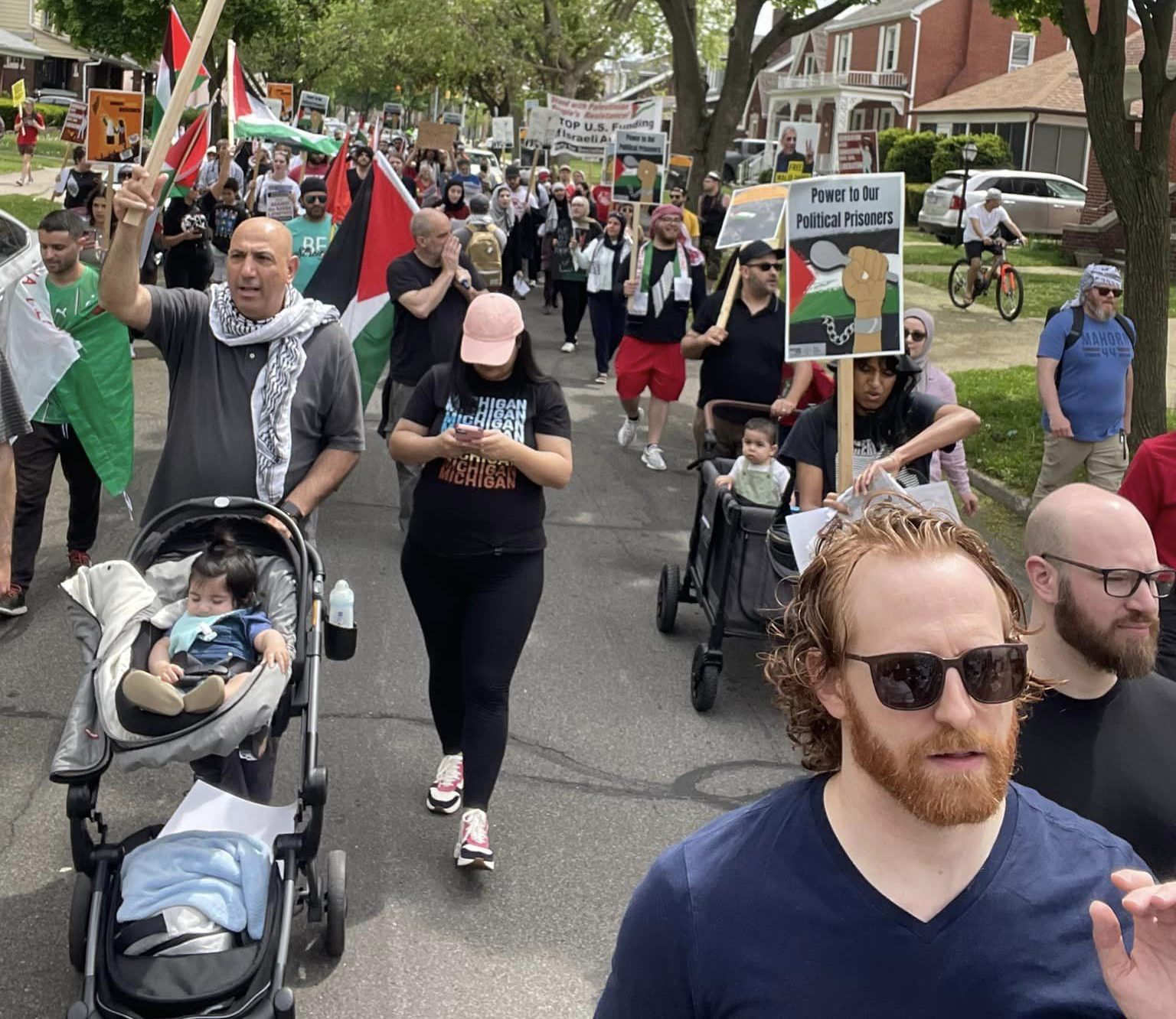 Hundreds demonstrate in Dearborn in solidarity with the Palestinian people
